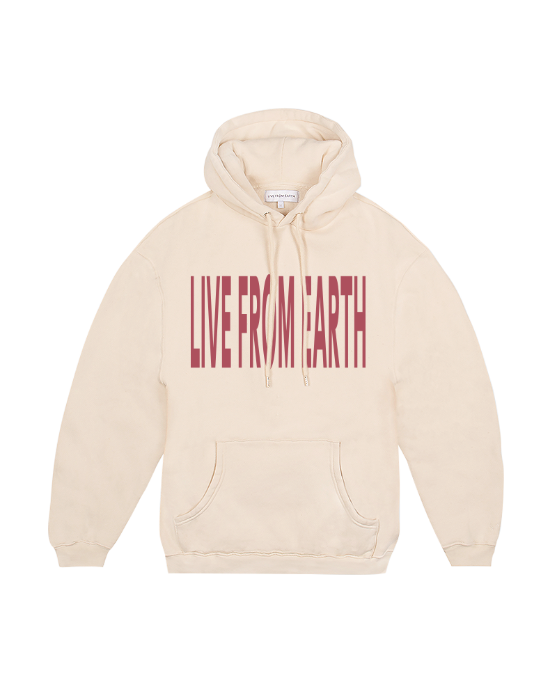 LFE Stretched Logo Hoodie 2025 - Natural Cotton